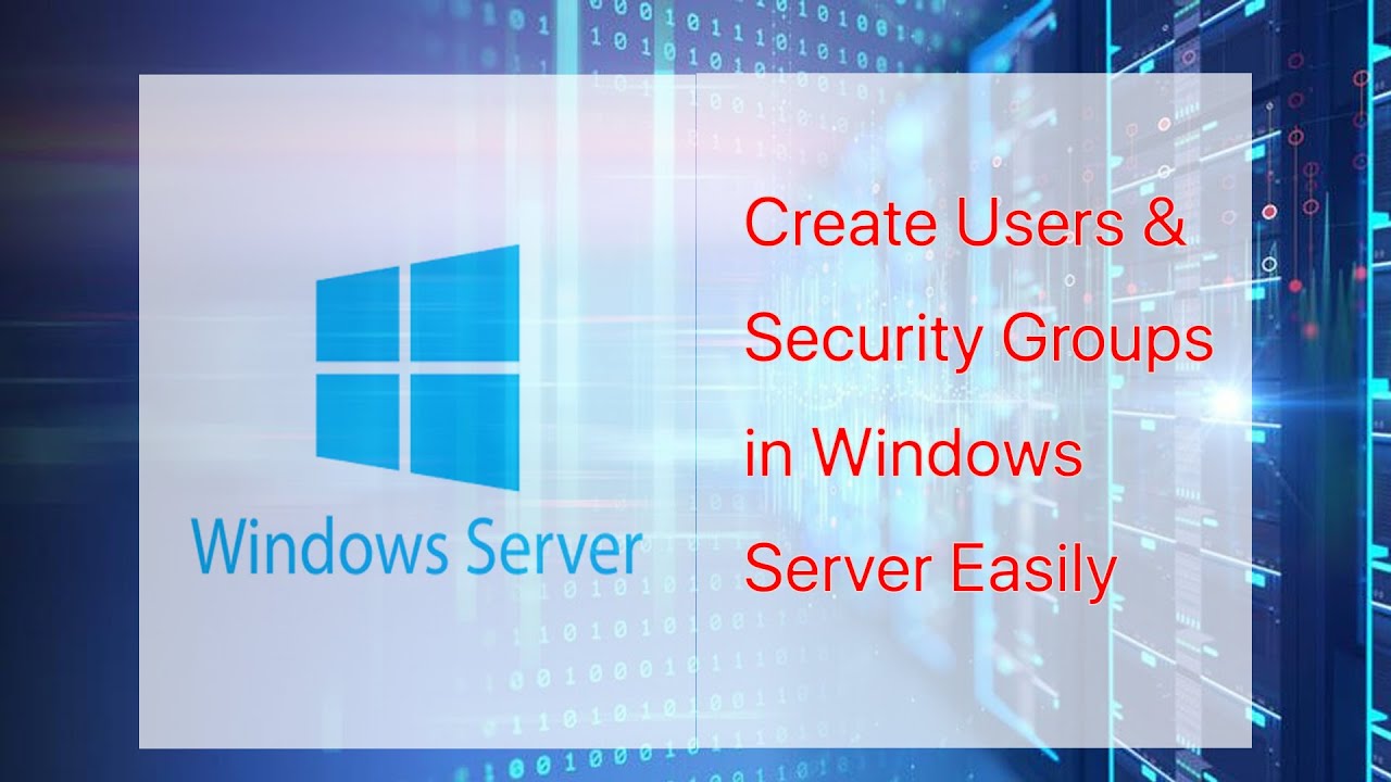 Create Users & Security Groups in Windows Server | 2022 | bgofficial