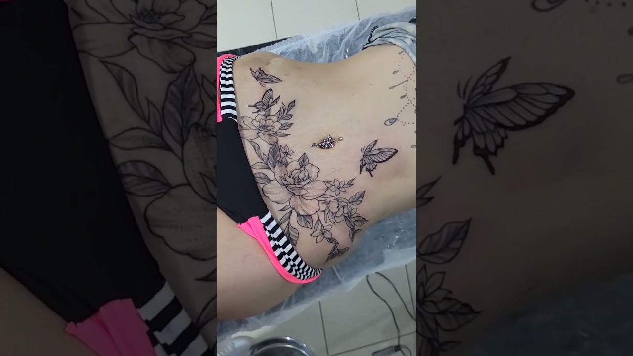 tattoo em cima da cicatriz de abnoplastia #shorts #short
