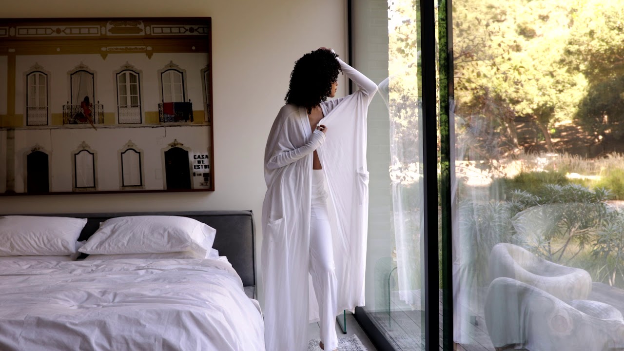 Lunya Mother's Day 2021 | Organic Pima Long Cardigan in Sincere White