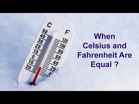 At what temperature are celsius and fahrenheit equal