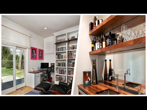 75 Yellow Floor Home Office Library Design Ideas You'll Love ☆