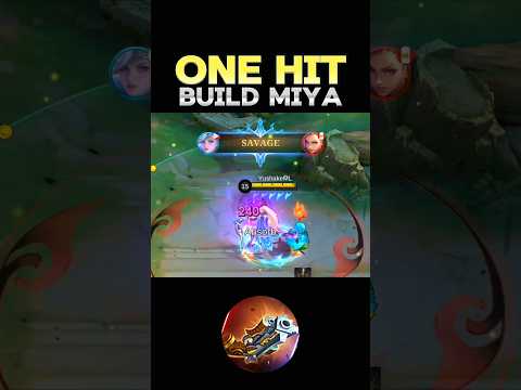 😱 WATCH THIS - BEST BUILD MIYA 2024❓(ONE HIT) ~ MLBB 🔥 #mobilelegends #onehitbuild #miya #shorts