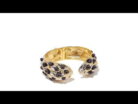 AJA 'Drift Cone' 2Tone Gemstone Cuff Bracelet