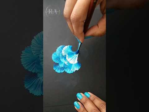 💫 STUNNING Painting Using Round Brush Technique #shorts
