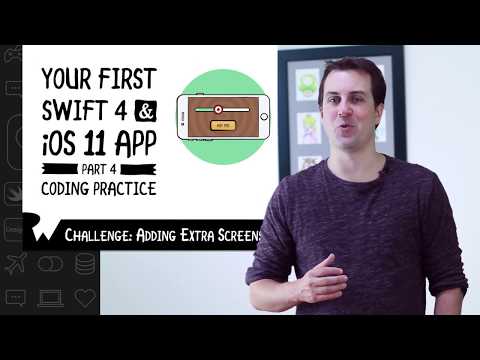 Learn Challenge Adding New Screens Beginning Programming with iOS 11 Swift 4 and Xcode 9 - Mind ...
