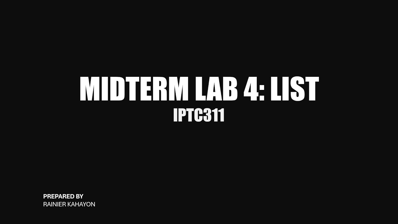 MIDTERM | LAB 4: Python List Restaurant Menu & Ordering System