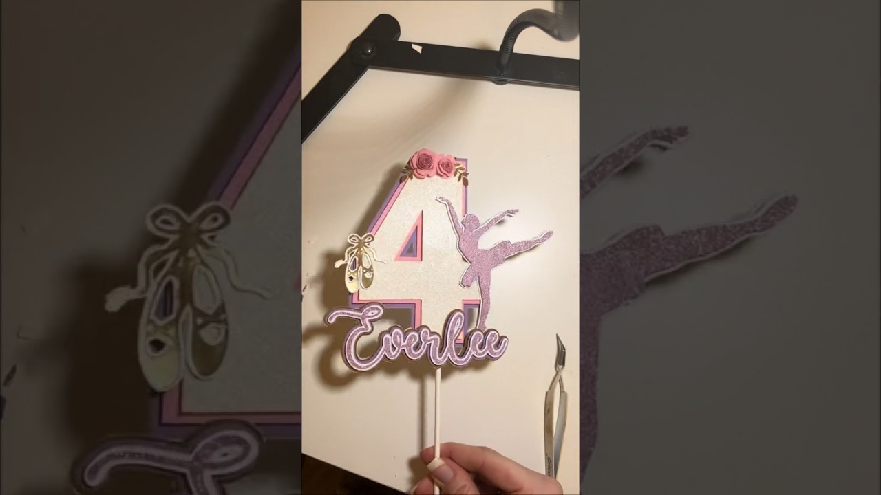 Make a ballet cake topper with me #ballet #caketopper #ballerina
