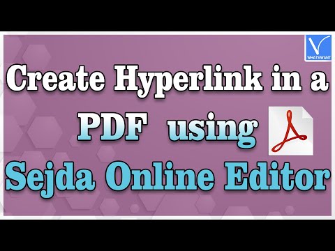 How to create Hyperlink in PDF using Sejda online pdf editor
