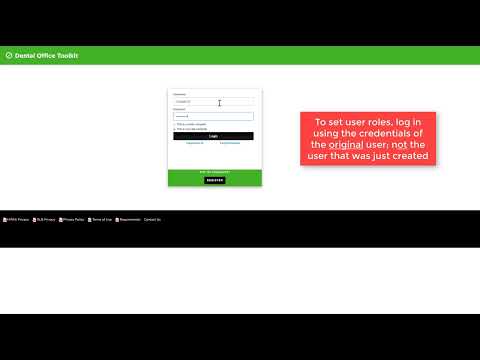 Dental Office Toolkit (DOT) Training Webinar: How to Setup User Management