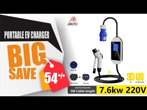 Quick EV Charger Plug – Smart Wi-Fi Portable Cable for All Weather Conditions