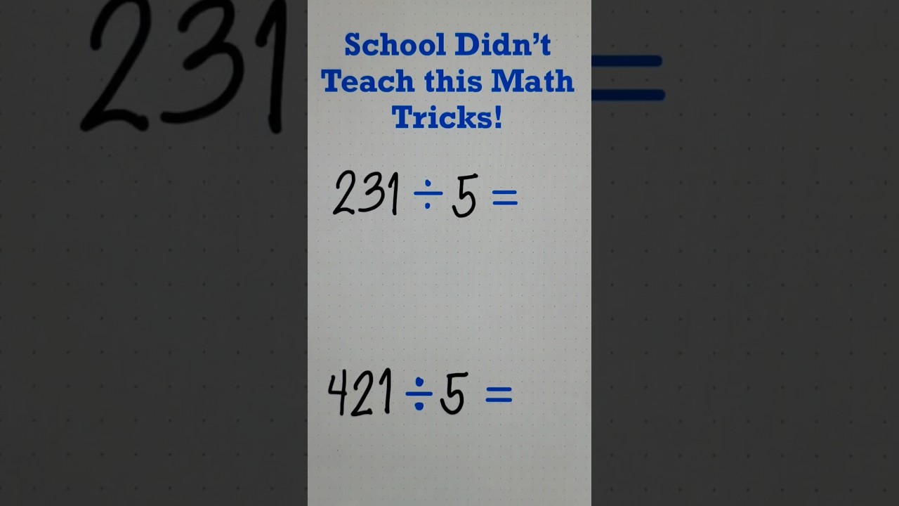 Division Hacks #MathTricksTutorial #maths #tutorial #mathematics #shorts #education #foryou #tricks