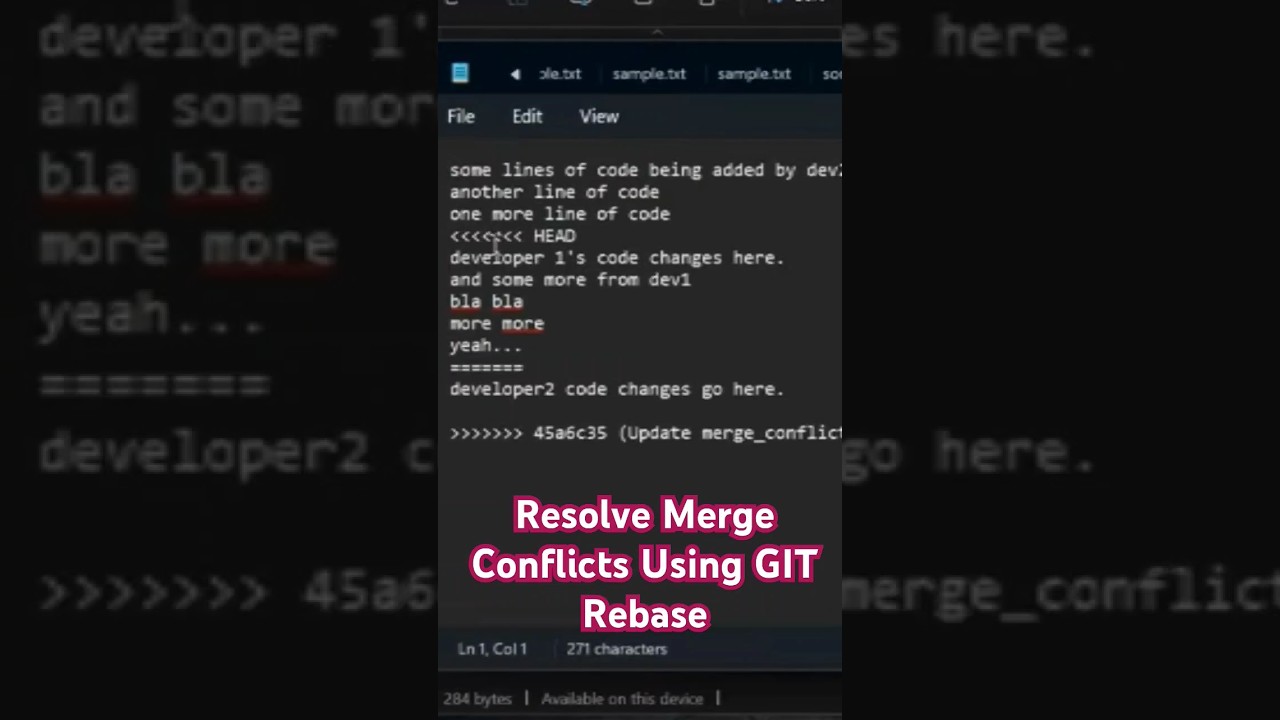 🚀 Resolve Merge Conflicts Using GIT Rebase | Let's Learn DevOps ✨ #tutorial #coding #code