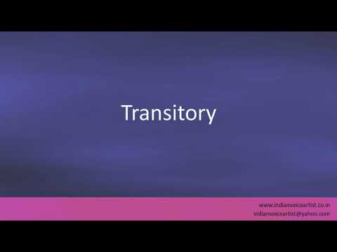 Pronunciation of the word(s) "Transitory".