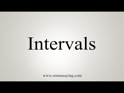 How To Say Intervals