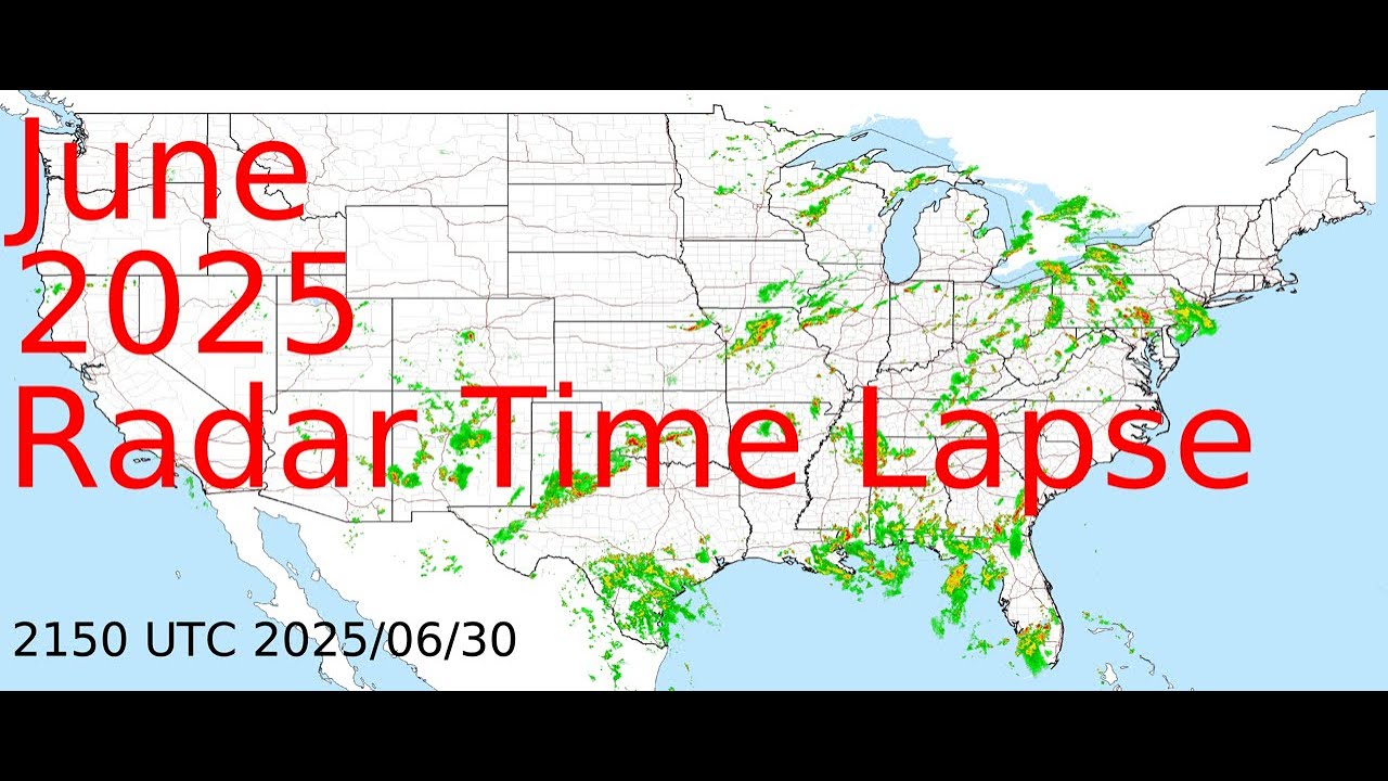 June 2025 US Weather Radar Time Lapse Animation