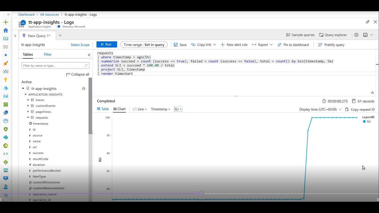Azure Application Insights and Log Analytics Query