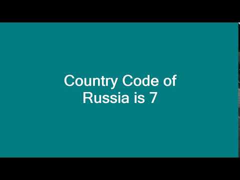 Country Code of Russia is 7
