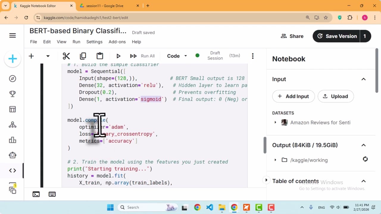 Session 11 - Sentiment Analysis with BERTand transformers