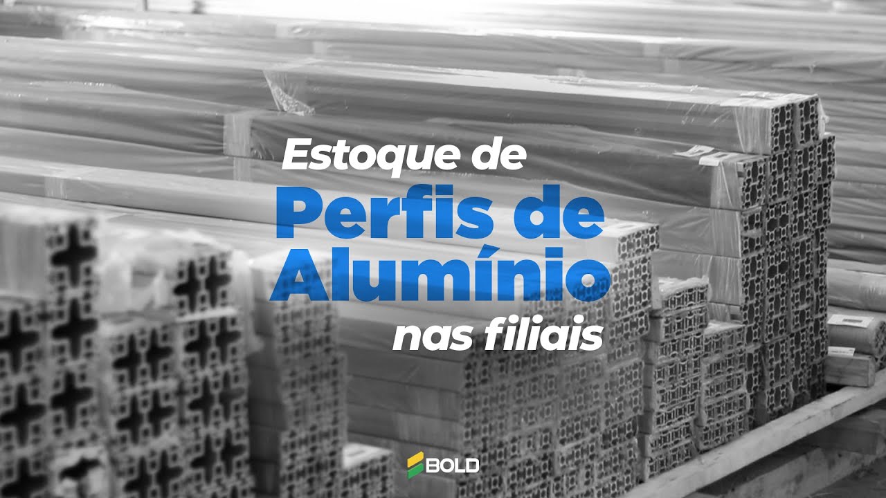 Perfil de alumínio nas filiais