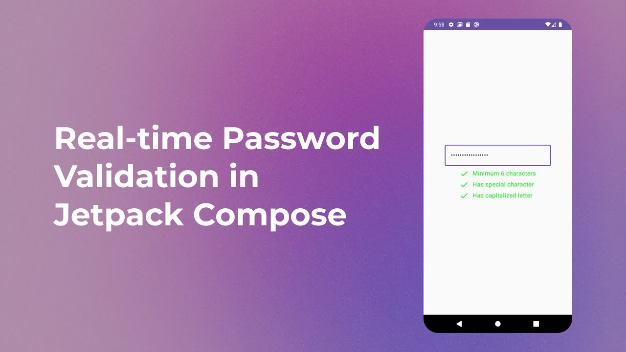 Real-time Password Validation in Jetpack Compose
