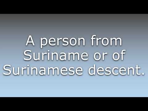 What does Surinamese mean?