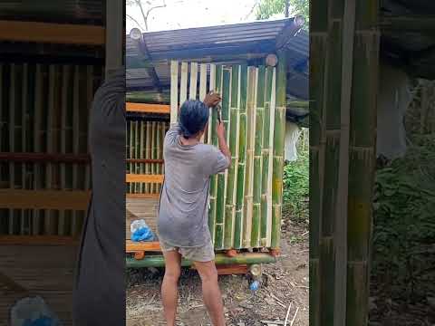 MAKING SIMPLE, UNIQUE AND DURABLE BAMBOO WALL IN MY FARM HOUSE