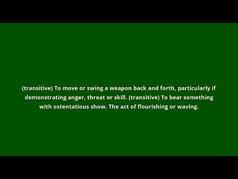what is the meaning of brandish