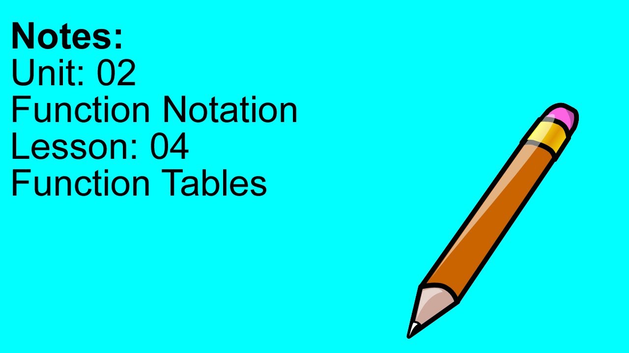 NOTES function tables (v20.8a)