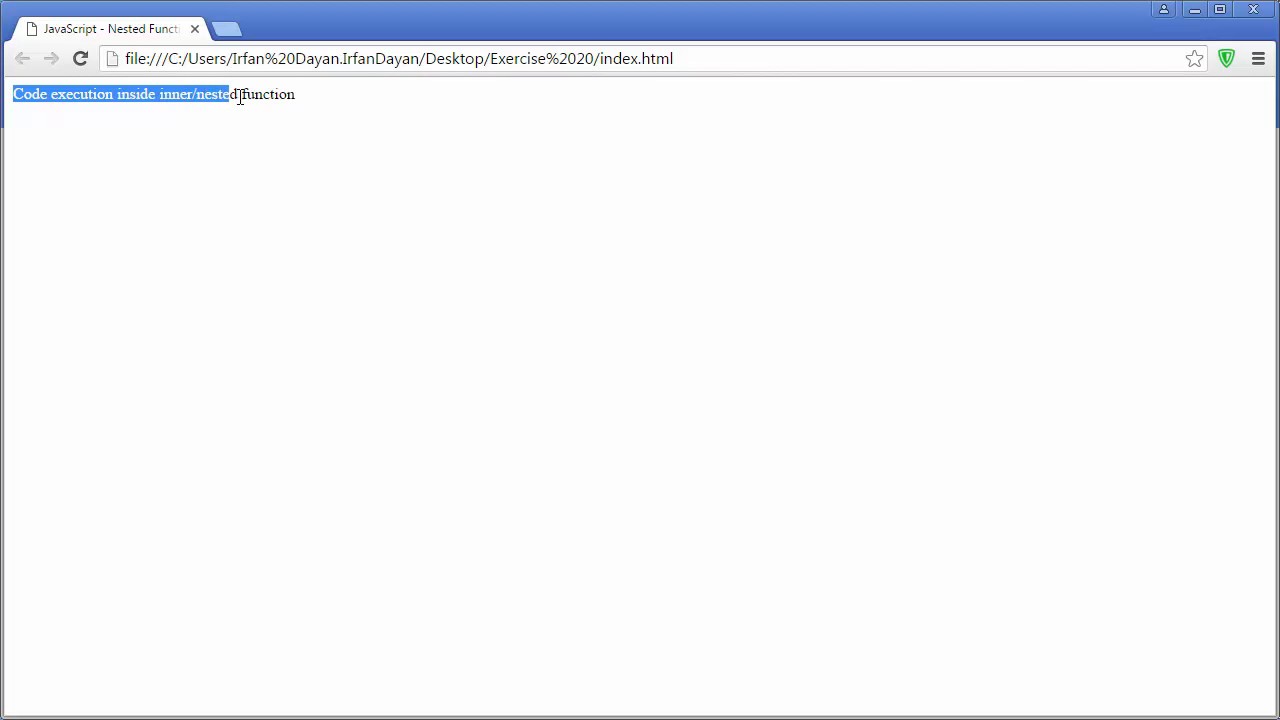[#25] Nested Functions In JavaScript