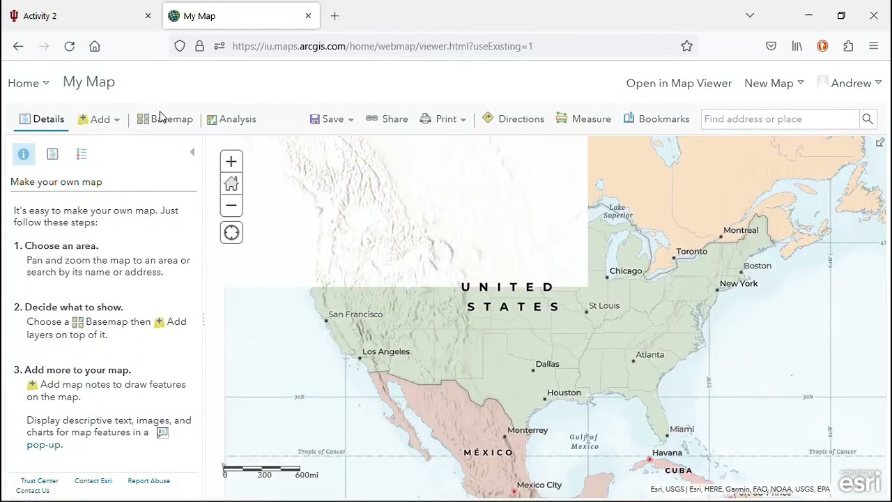 Using ArcGIS Online to Print a Simple Map - For IUPUI (IUI) Students