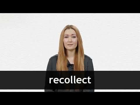 How to pronounce RECOLLECT in American English