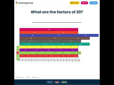 What are the Factors of 20? #mathmanipulatives