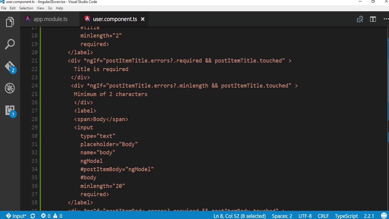 Angular 2 - Template-driven forms #4