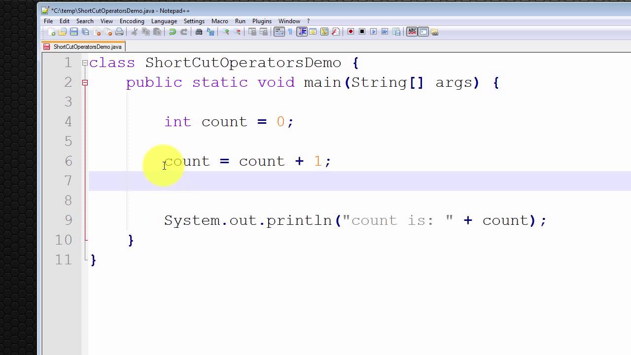 Java Tutorial - How to use Shortcut Operators