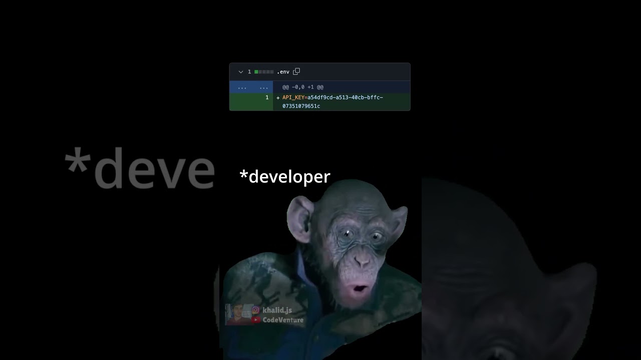 You ignored ignoring your env file #coding #programming #javascript #python
