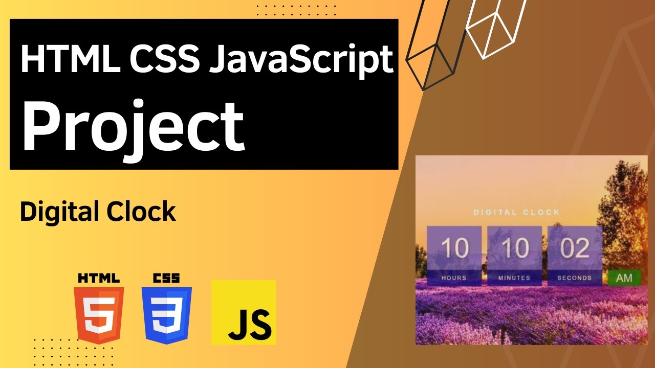 HTML CSS JavaScript Project - Digital Clock