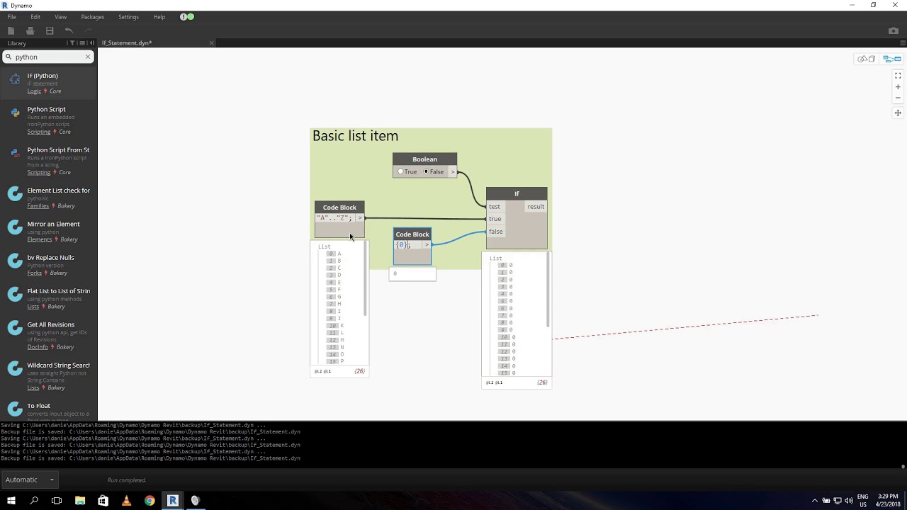 Dynamo [Node Explanation] : If statement part 1