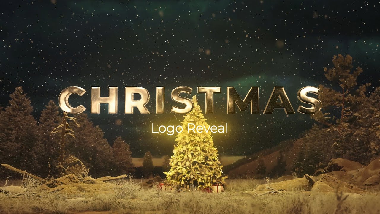 Christmas Tree Logo Reveal – After Effects Template | Cinematic Holiday Intro
