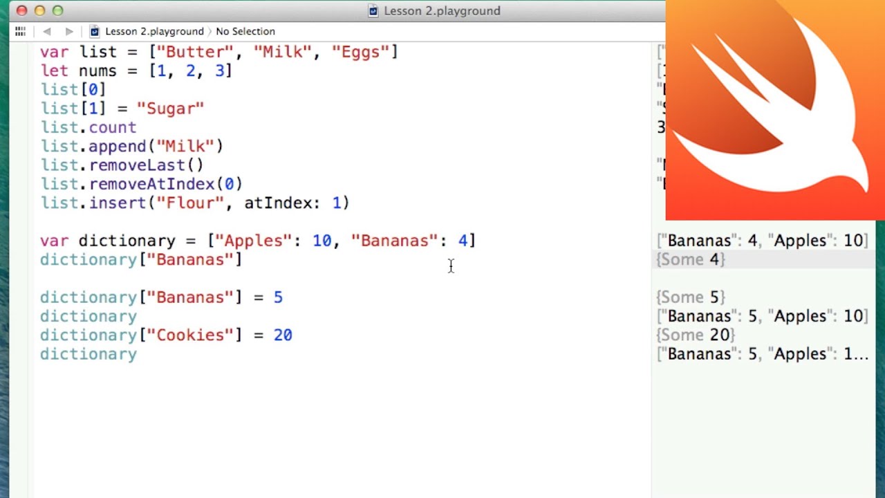 [Beta] Swift Programming L2 - Arrays & Dictionaries