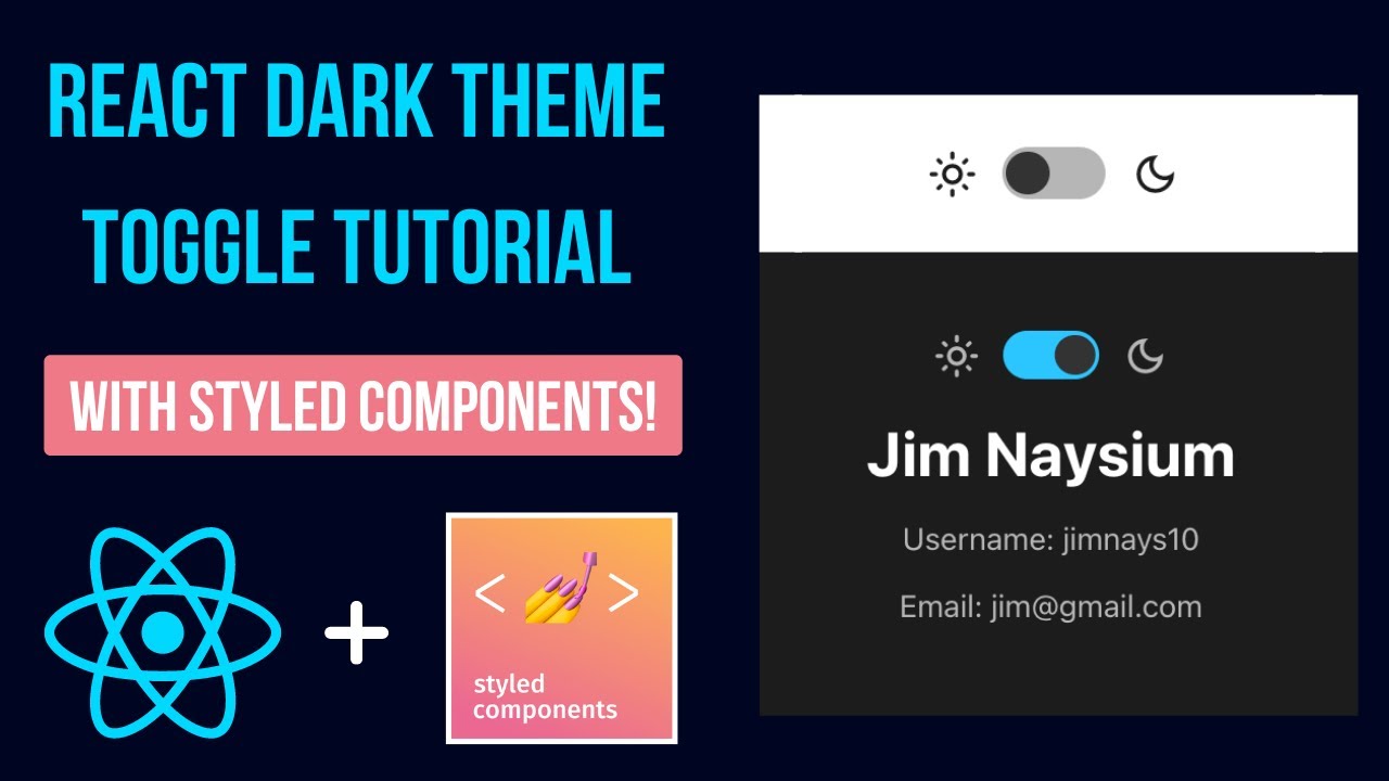 React Dark Theme Toggle With Styled Components Tutorial
