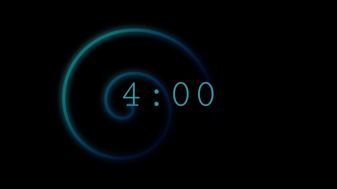 4-Minute Totally Silent Timer (dark screen)