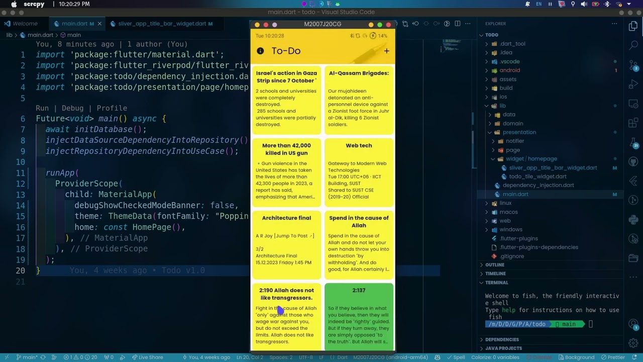 Todo app Preview | Flutter | Clean Architecture