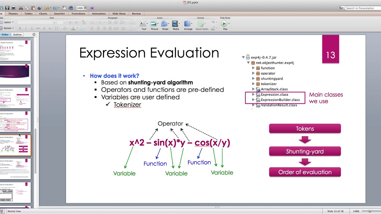 Java for Scientific Computing: Expression Evaluation (exp4j)