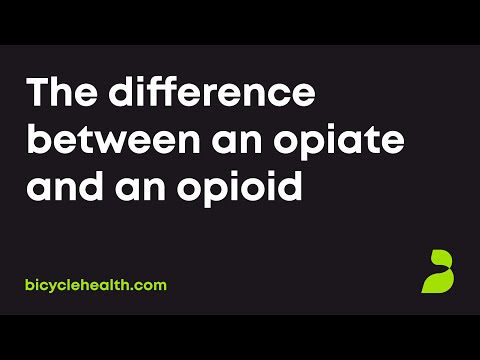 What is the difference between an opiate and an opioid?