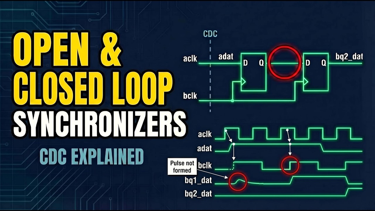 CDC Synchronizers: Open Loop vs Closed Loop | VLSI Interview Prep
