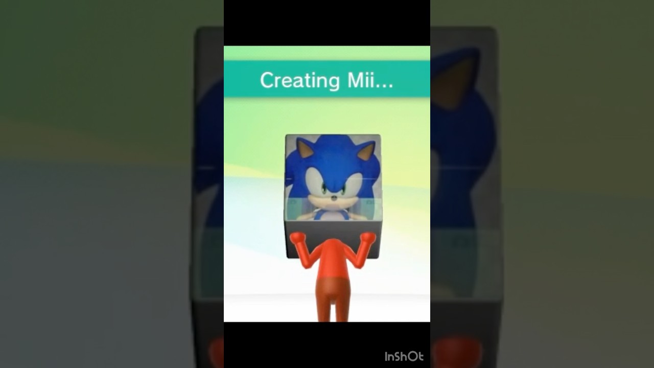 Sonic as a Mii but the Wii U messed it up #mii #wii #sonic