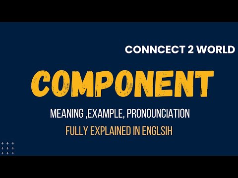 What Does component Means || Meanings And Definitions With component in ENGLISH