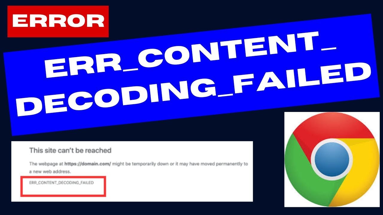 ERR CONTENT DECODING FAILED Error on Windows PC Fixed