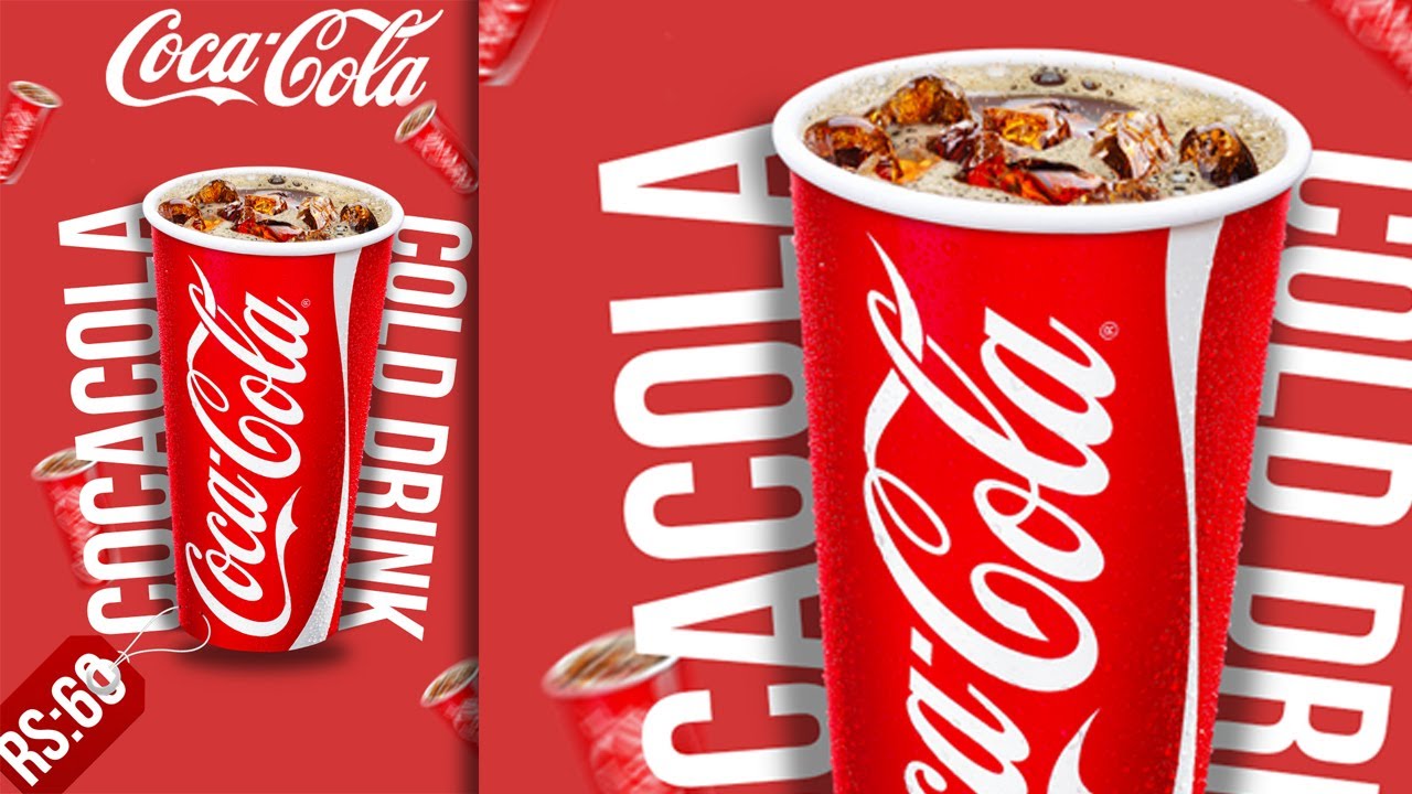 How I created Flyer for Coca Cola