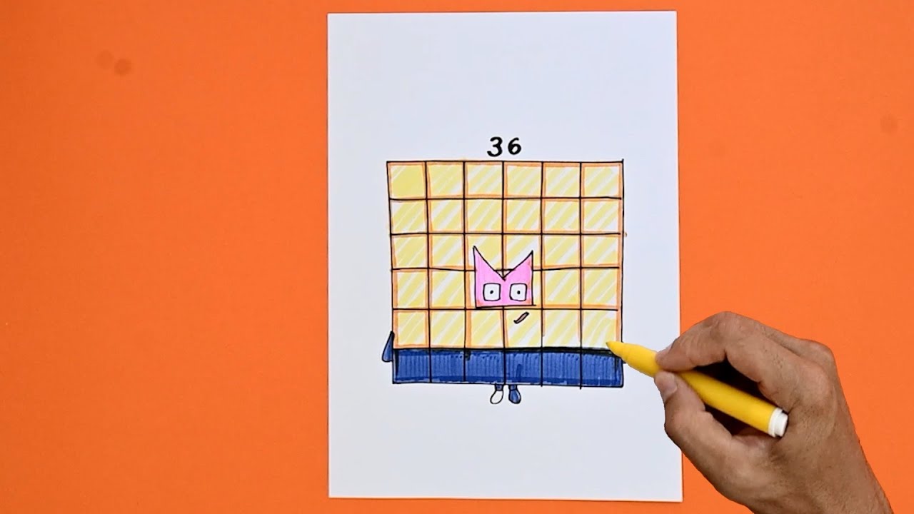 How to draw Numberblock 36